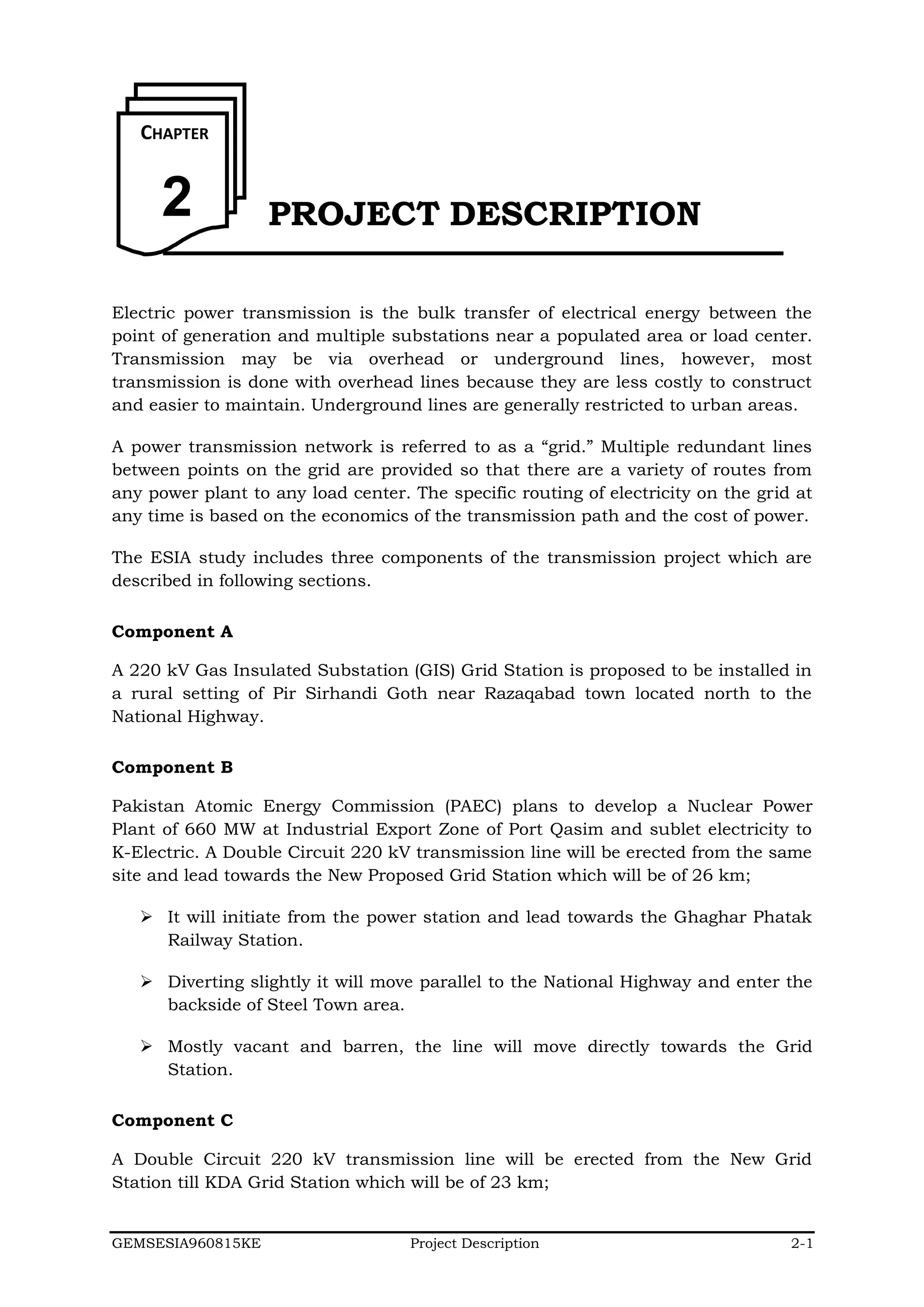 Esia of 220 k v transmission lines at port qasim | PDF