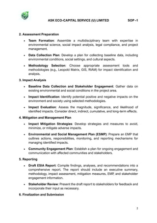 ENSURING SUSTAINABLE DEVELOPMENT: THE ENVIRONMENTAL AND SOCIAL IMPACT ...