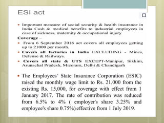 ESI BENEFITS TO EMPLOYEES ALL THE BENEFITS | PPT