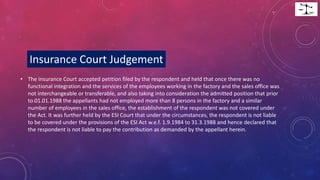 Employees State Insurance Law In India | PPTX