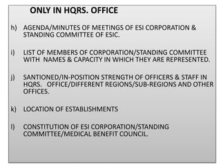 ESIC EVERY CONTRIBUTOR, AT ANY GIVEN POINT OF TIME, E | PPT