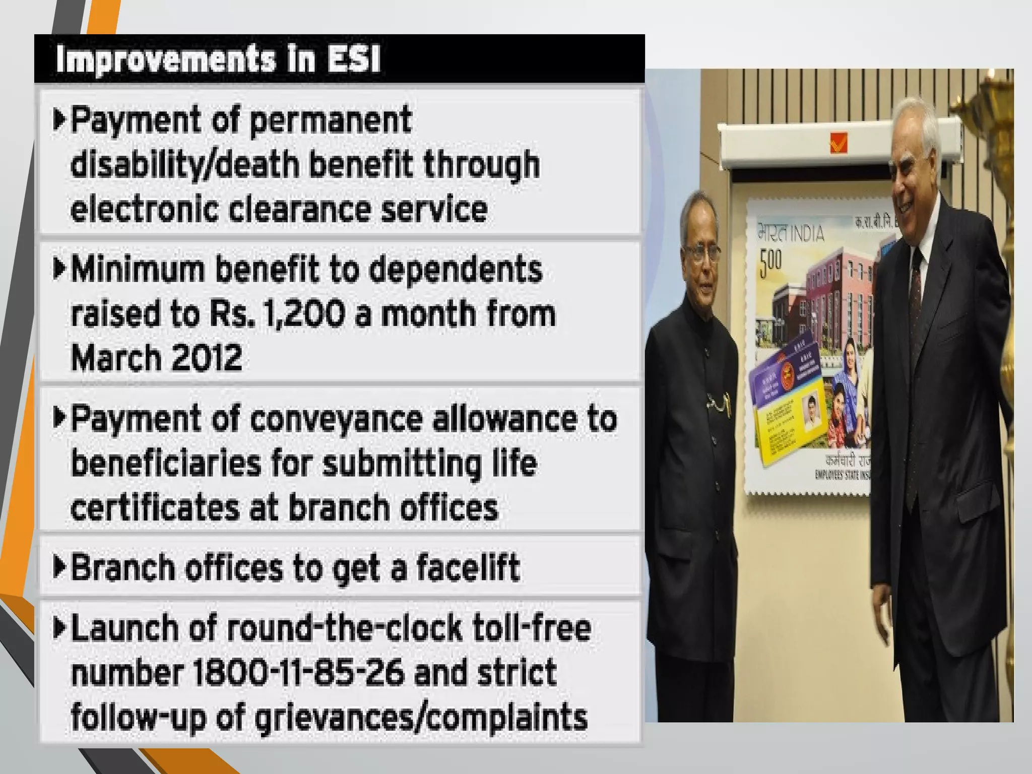 ESIC( Employee State Insurance Act & Scheme,1948) | PPT