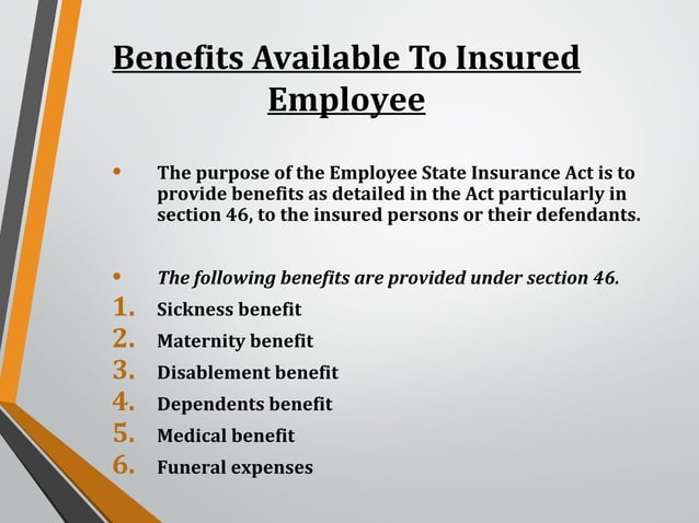 ESIC( Employee State Insurance Act & Scheme,1948) | PPT