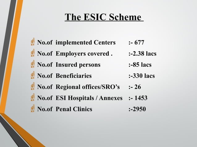 ESIC( Employee State Insurance Act & Scheme,1948) | PPT