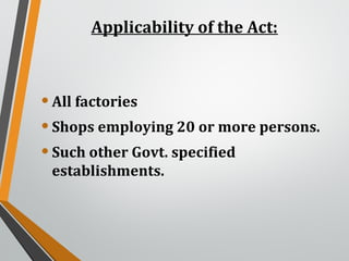 ESIC( Employee State Insurance Act & Scheme,1948) | PPT