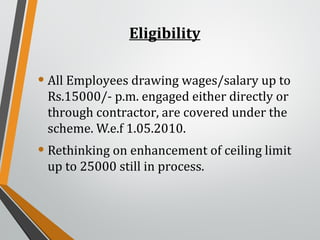ESIC( Employee State Insurance Act & Scheme,1948) | PPT