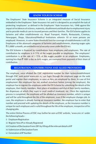 ESIC Employees Booklet English.pdf | Health Insurance | Insurance