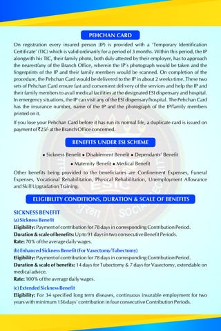 ESIC Employees Booklet English.pdf | Health Insurance | Insurance