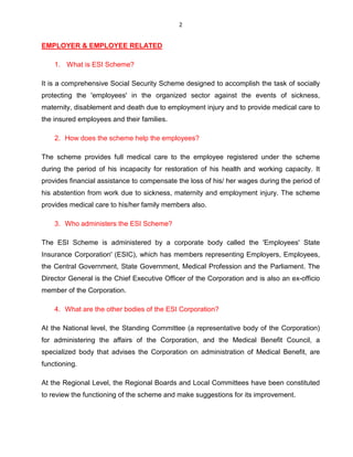 Esic faq booklet | PDF