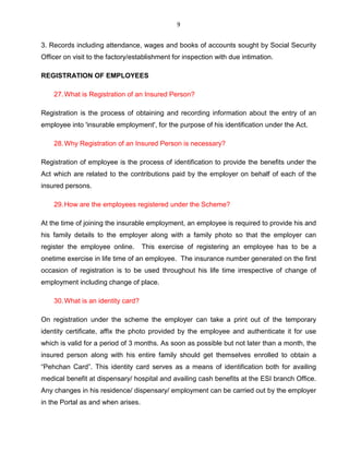 Esic faq booklet | PDF