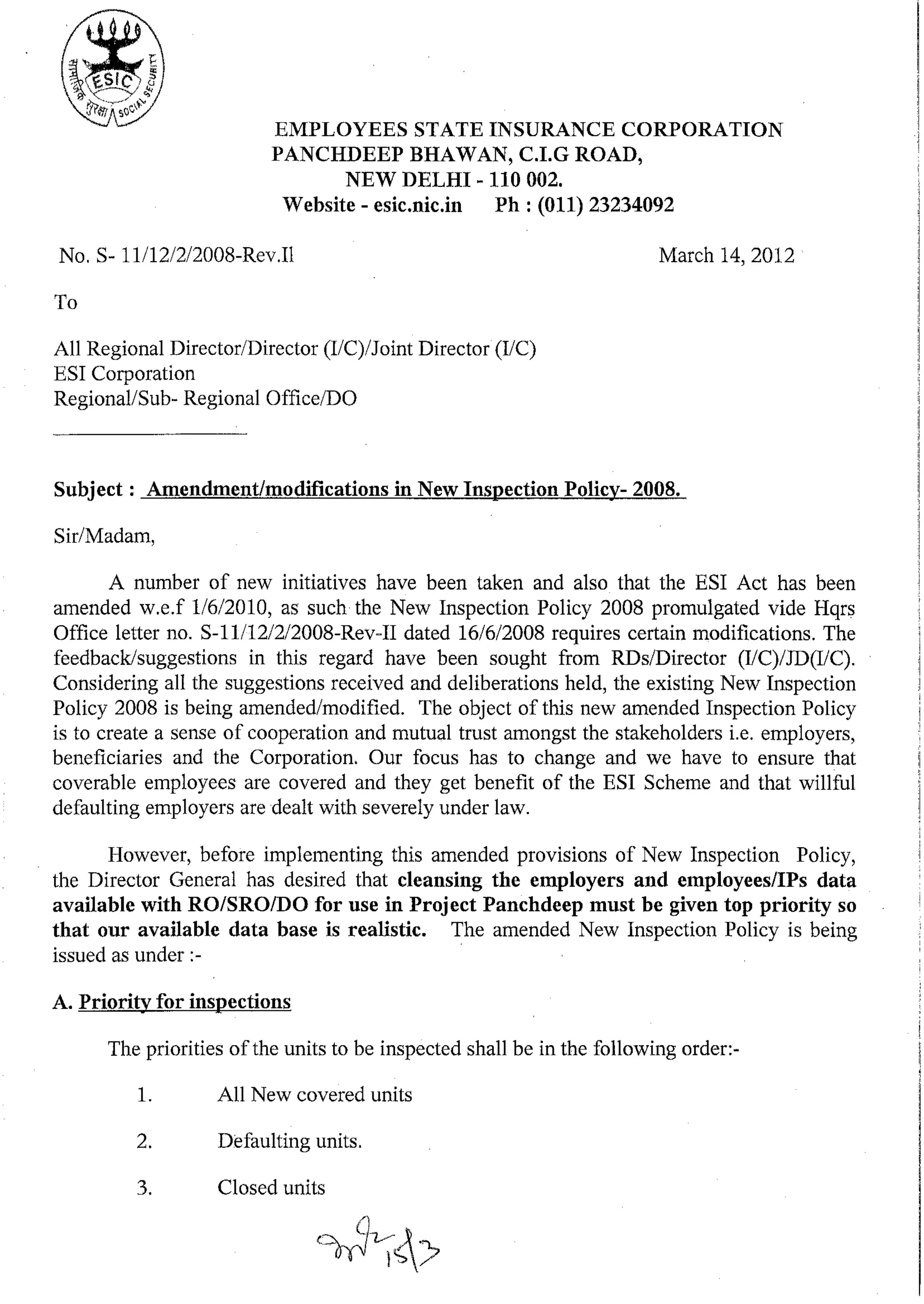 Esic new inspection survey-policy-2012.pdf
