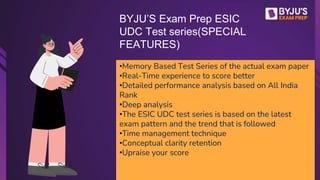 ESIC UDC 2022 Best Courses and Study Materials at BYJU'S Exam Prep | PPTX