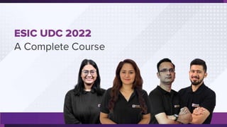 ESIC UDC 2022 Best Courses and Study Materials at BYJU'S Exam Prep | PPTX