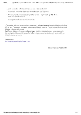 ESIF: la nuova sigla unitaria dei fondi strutturali europei | PDF