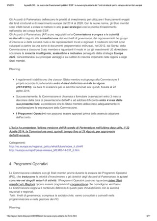 ESIF: la nuova sigla unitaria dei fondi strutturali europei | PDF