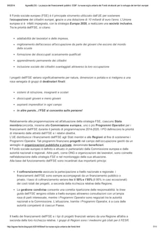 ESIF: la nuova sigla unitaria dei fondi strutturali europei | PDF