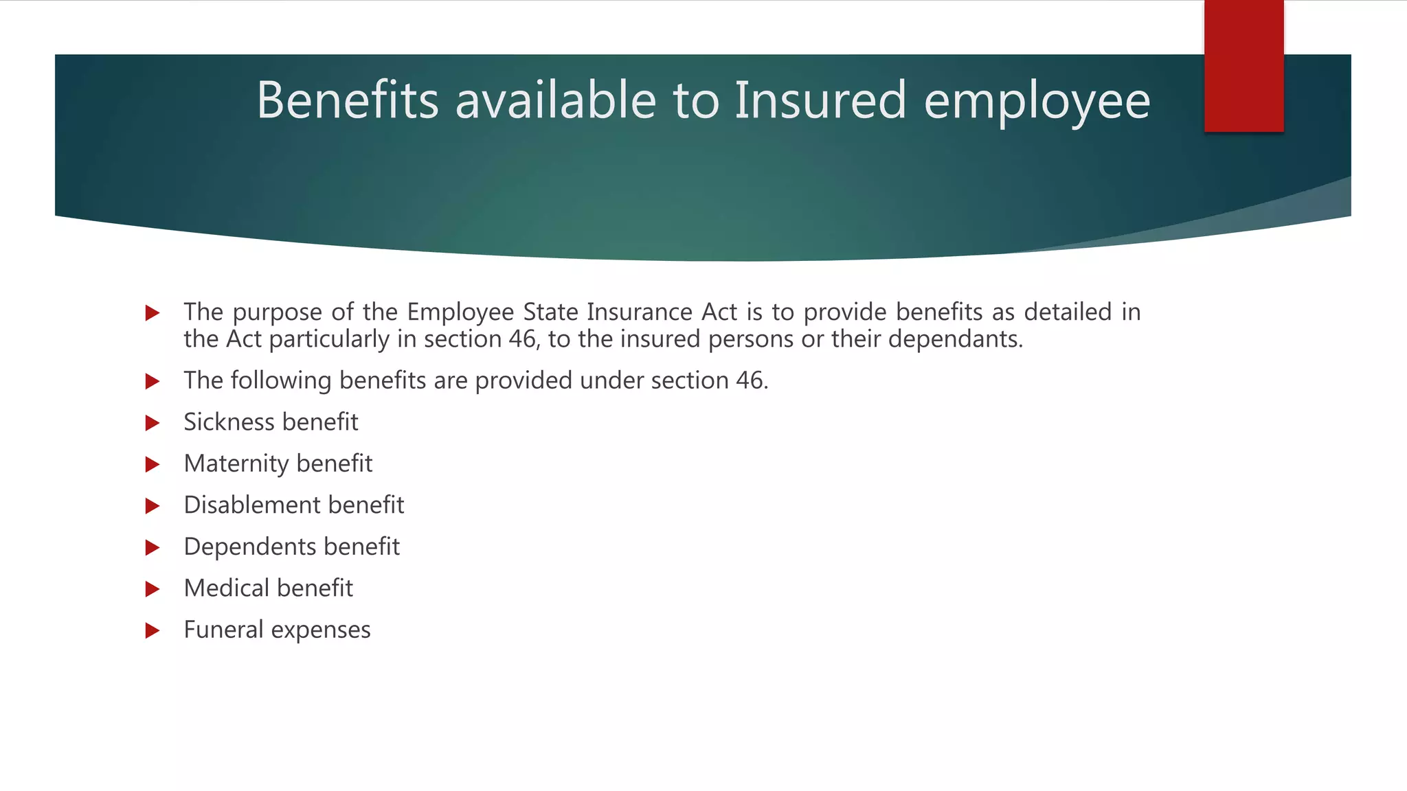 Employee State Insurance & Its Uses | PPTX