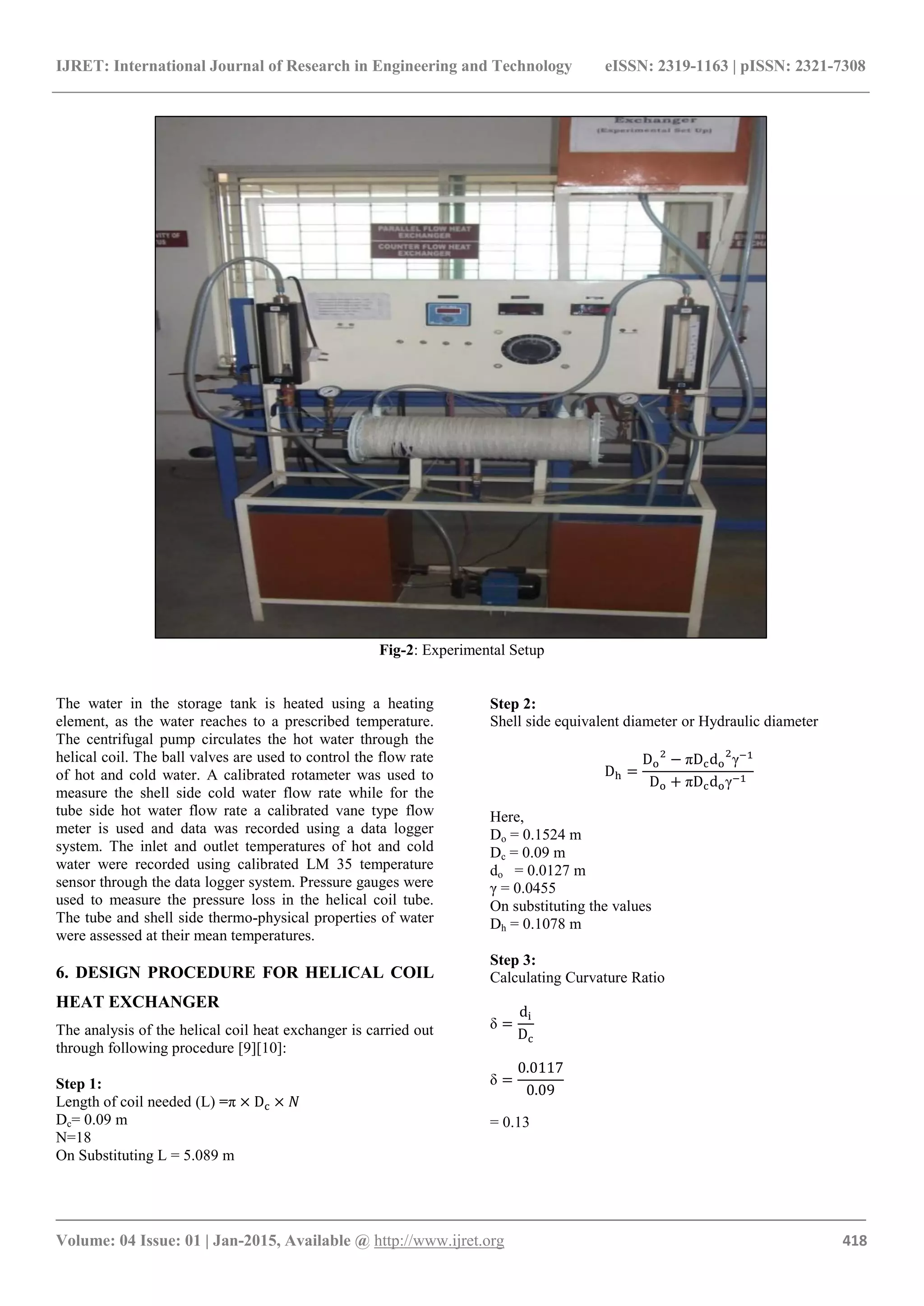 Esign and thermal evaluation of shell and helical coil heat exchanger | PDF