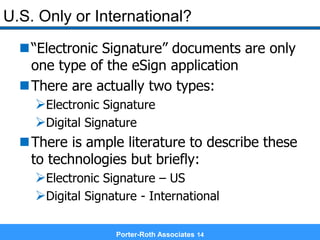 eSignature Project Presentation | PDF
