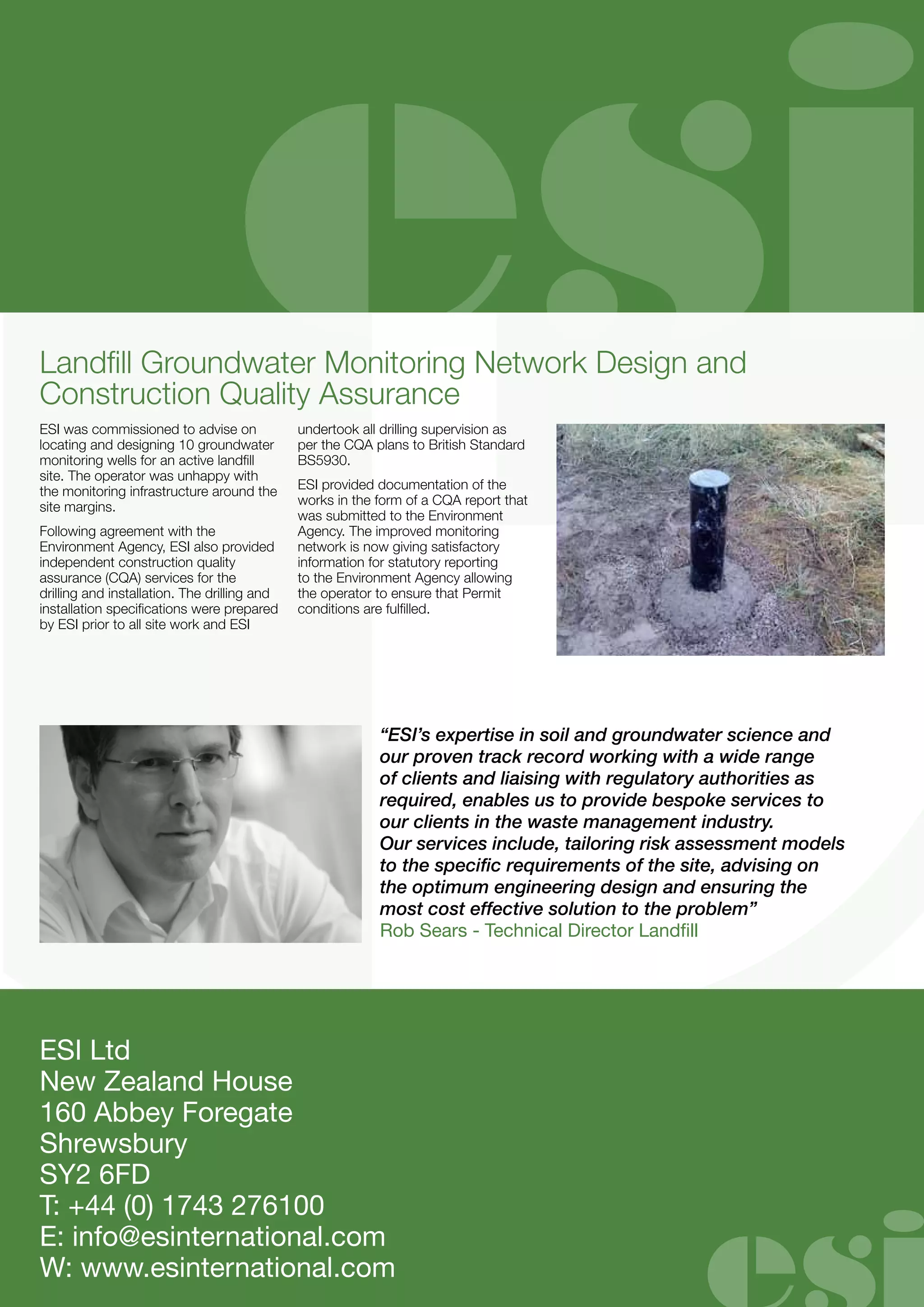 Esi Landfill And Waste Management Brochure | PDF