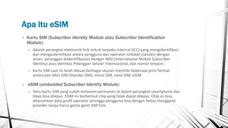 elektonik SIM Teknologi Kartu SIM Masa Depan | PPT