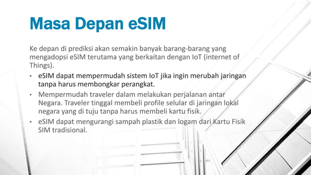 elektonik SIM Teknologi Kartu SIM Masa Depan | PPT
