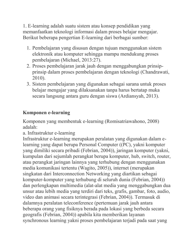 Esim, ester, hapzi ali, pengenalan e learning, universitas mercu buana, 2017 | PDF