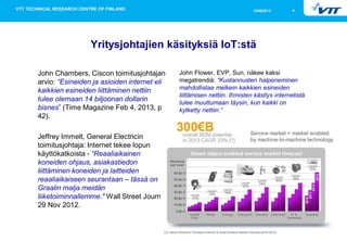 Esineiden ja asioiden internet - seuraava teollinen murros: Heikki Ailisto | PPT