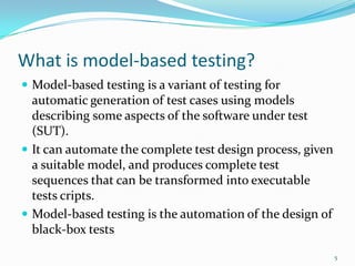 Model Based Software Testing | PDF