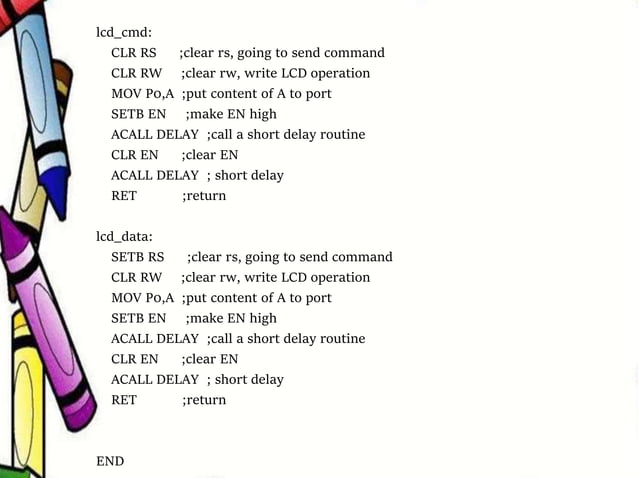 LCD Interacing with 8051 | PPTX | Computer Peripherals | Computing
