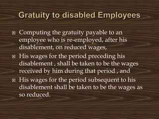 ESI, PF, LWF & Gratuity | PPTX