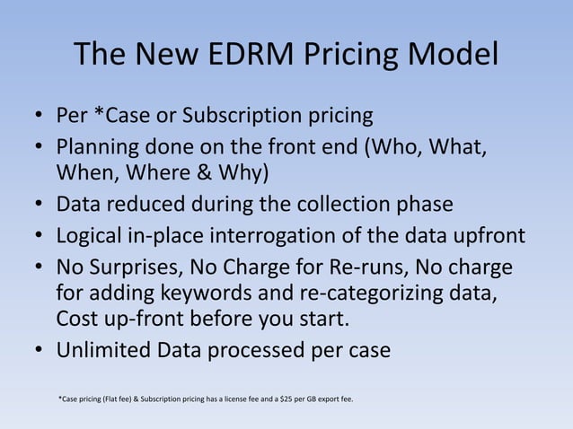 New e-Discovery Reference Model Pricing | PDF | Business | Business and Finance