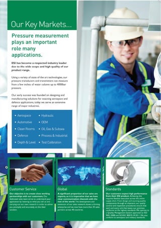 ESI Technology Pressure Transducers & Transmitters | PDF