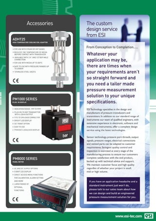 ESI Technology Pressure Transducers & Transmitters | PDF