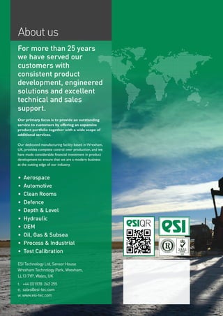 ESI Technology Pressure Transducers & Transmitters | PDF