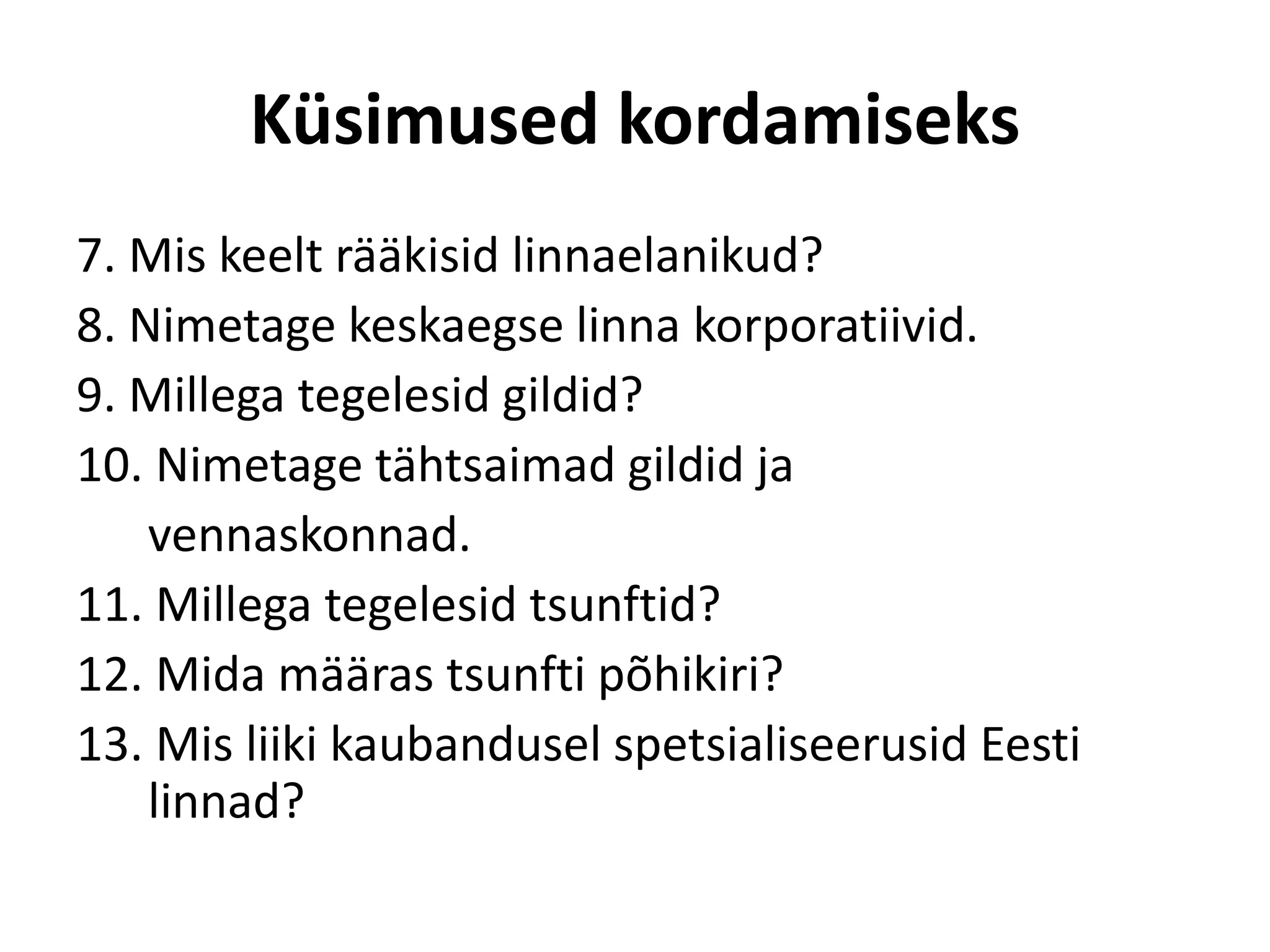 Esitlus 5 linnad ja kaubandus | PPTX