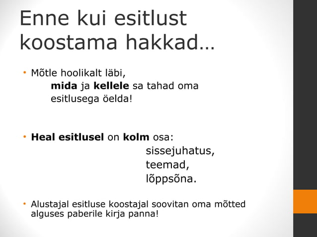 Esitlusprogramm PowerPoint | PPT