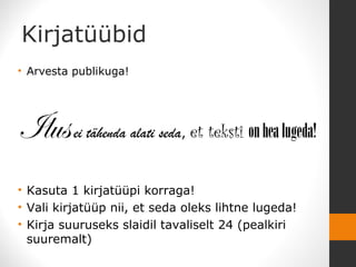 Esitlusprogramm PowerPoint | PPT