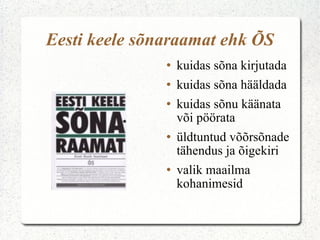 Esitlus Sonaraamat | PPT