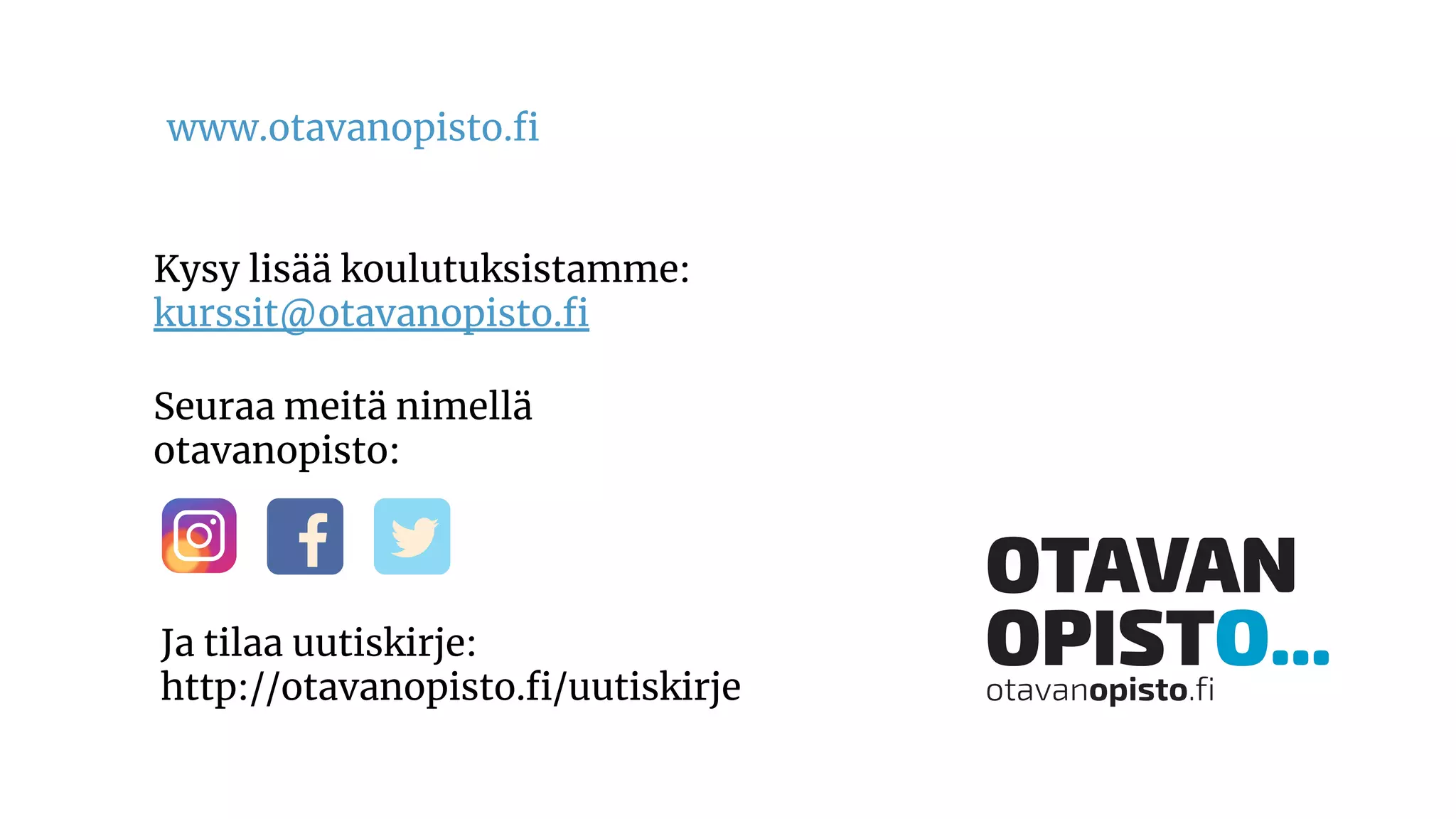 Otavan Opisto | PDF