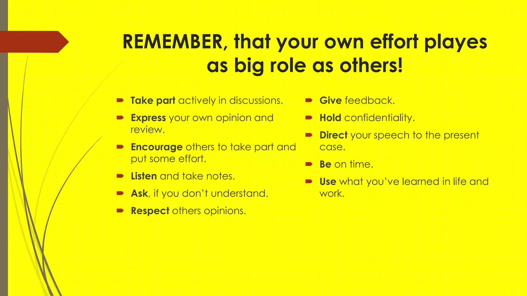 Importance of your own effort | PPT