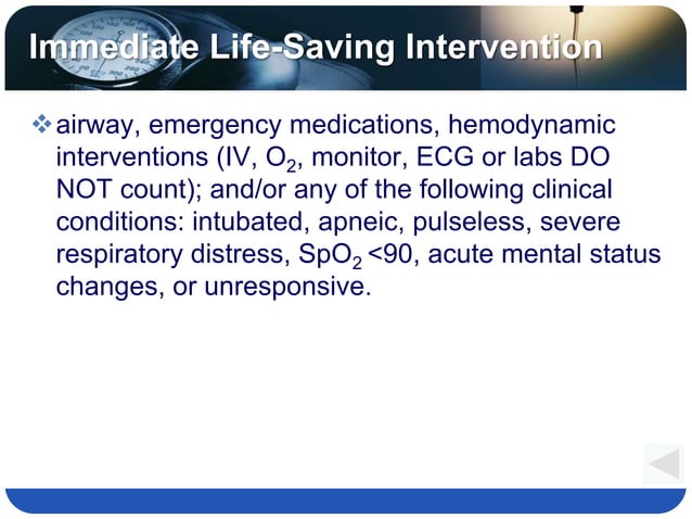 The Emergency Severity Index | PPTX | First Aid | Injuries
