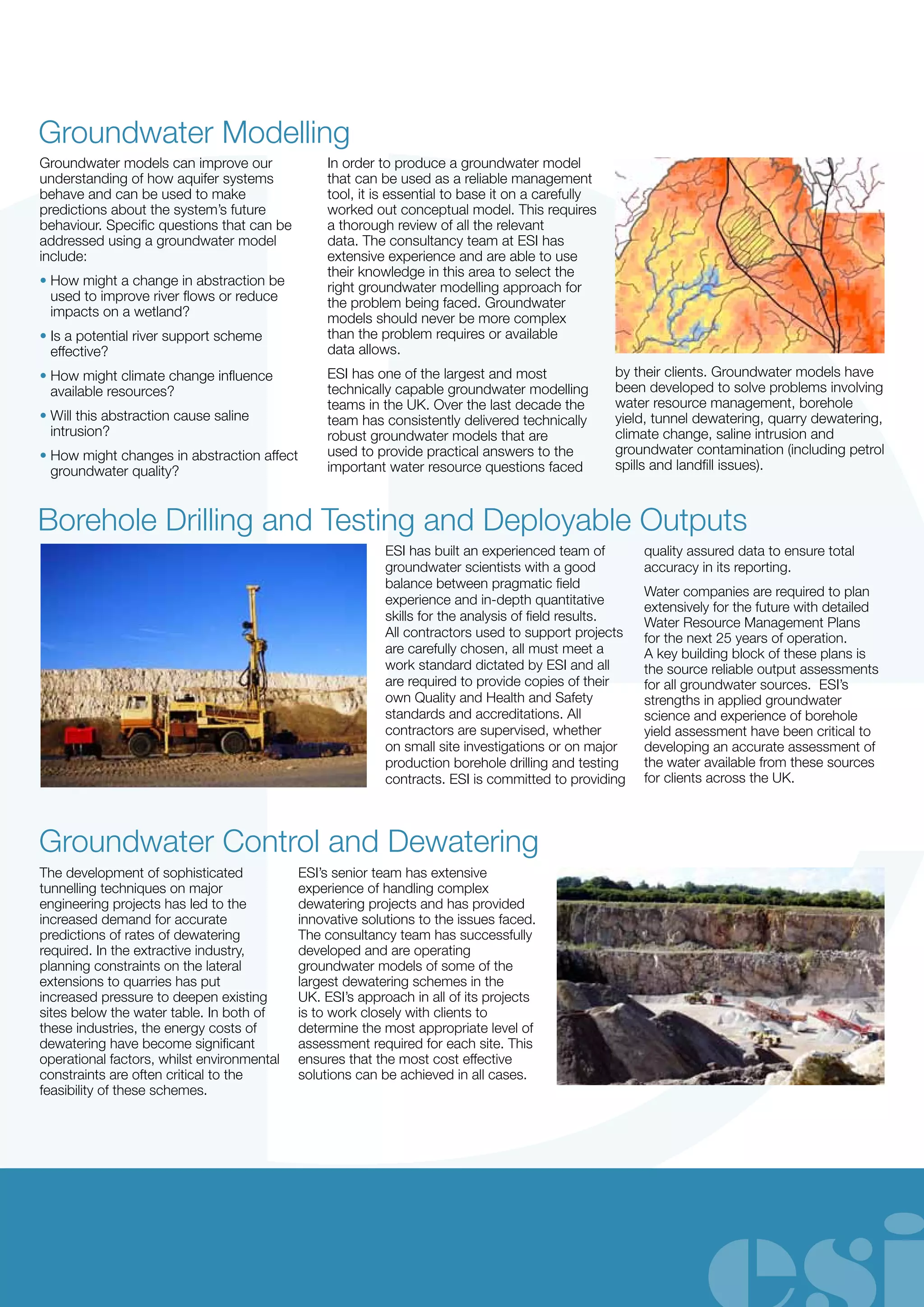 Esi Water Resources Brochure | PDF