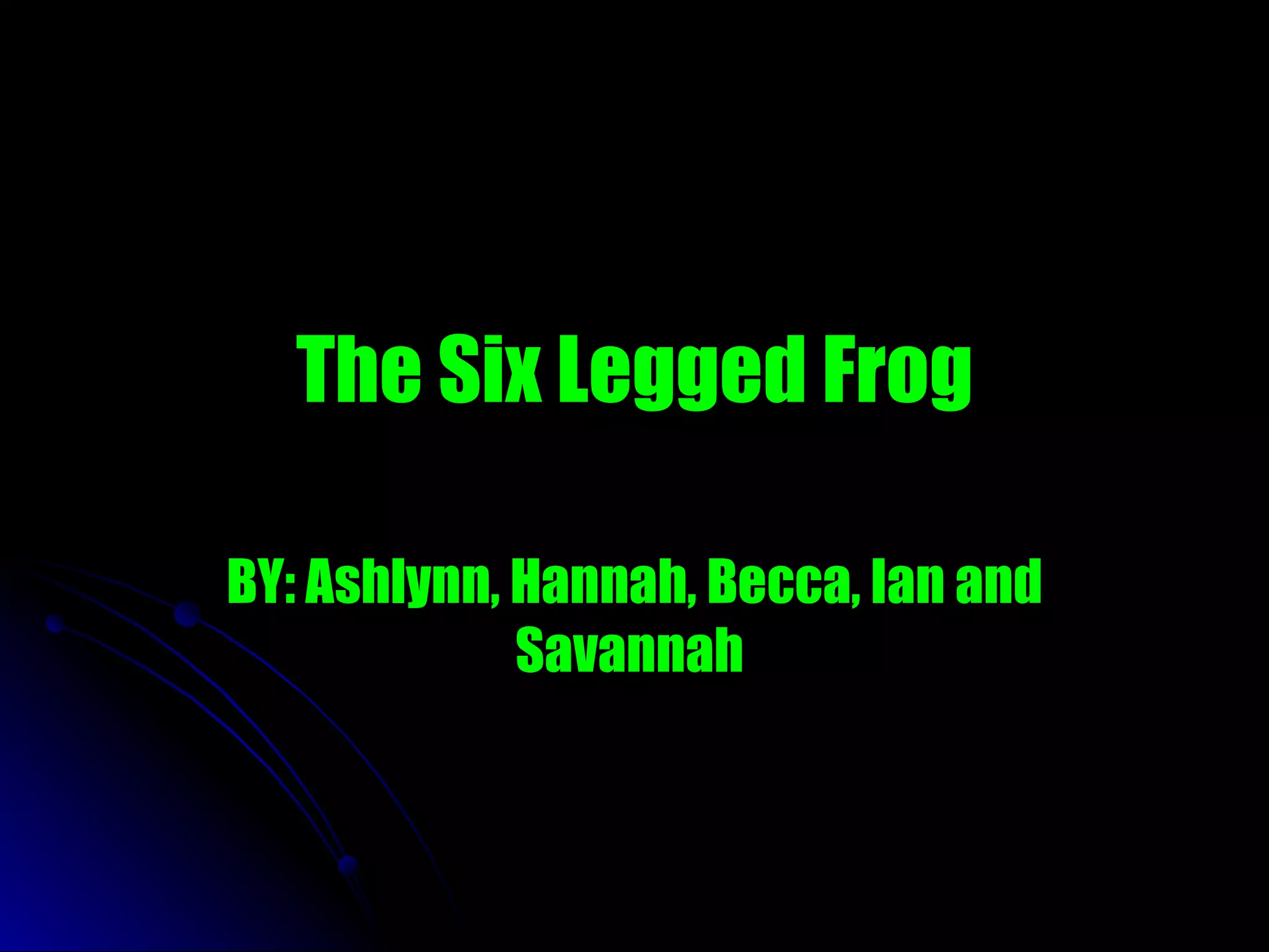 Folktale of the Six-legged Frog | PPT