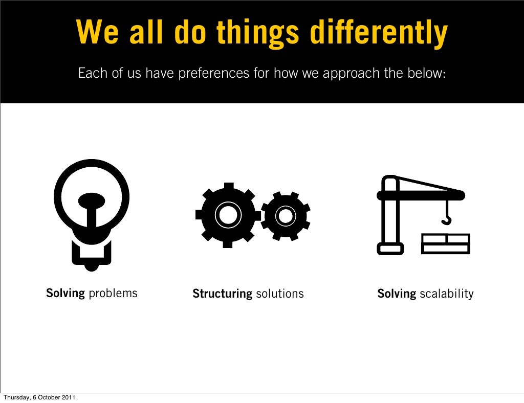 We all do things differently