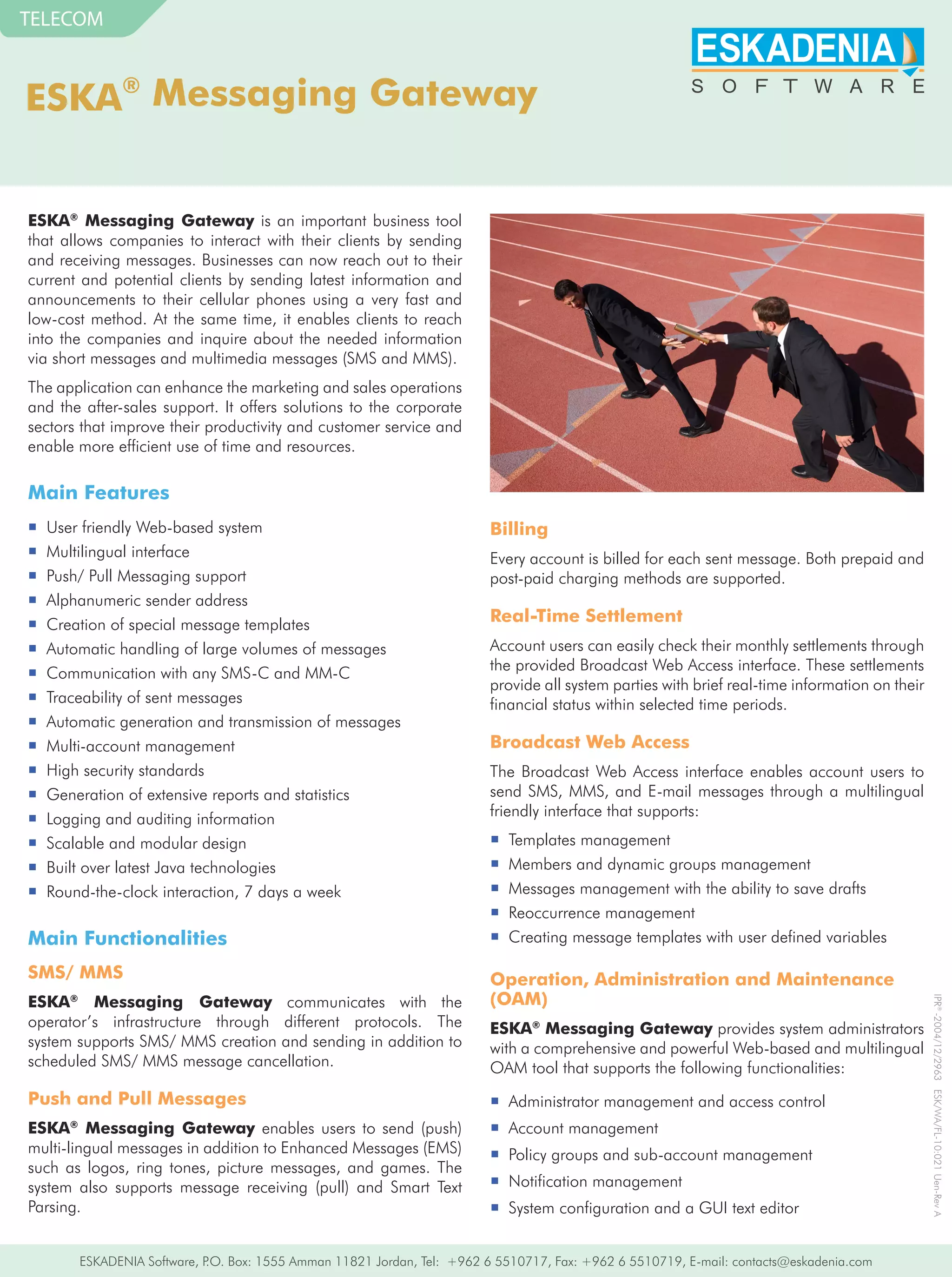 Eska messaging gateway | PDF