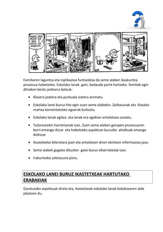 Eskolako lanak (jatorrizkoa euskaraz) | PDF