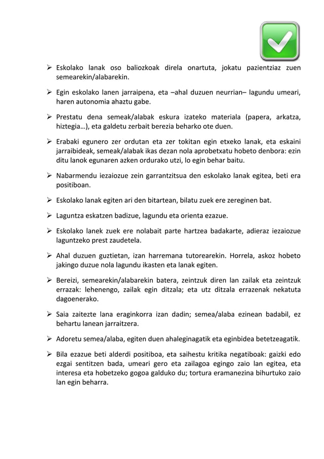 Eskolako lanak (zuzenketa) | DOC