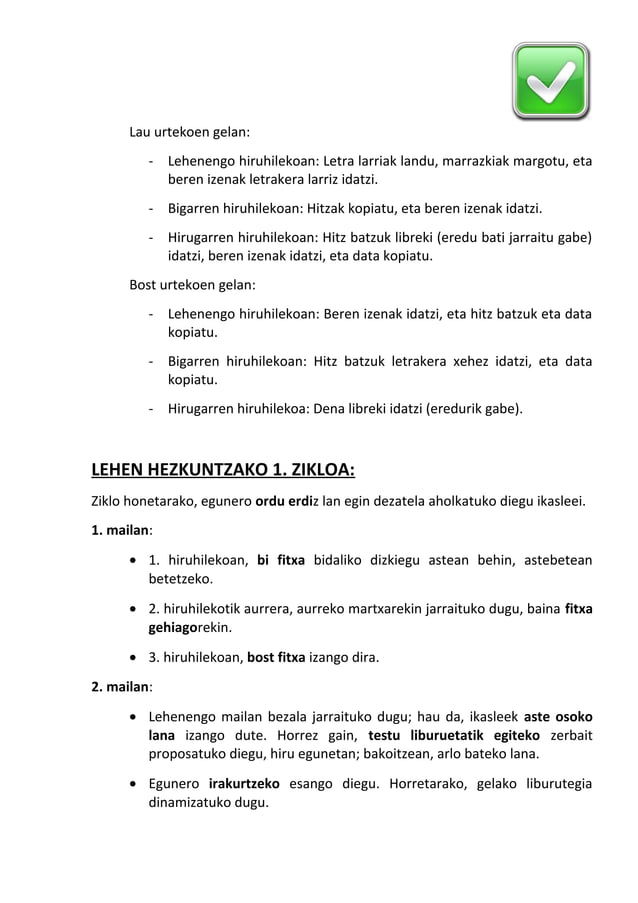 Eskolako lanak (zuzenketa) | DOC