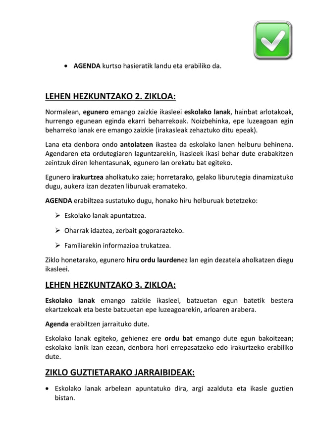 Eskolako lanak (zuzenketa) | DOC